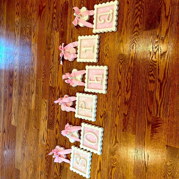 Wall Decor | Custom Sophia Letters For Nurserychilds Room W Alternating ...